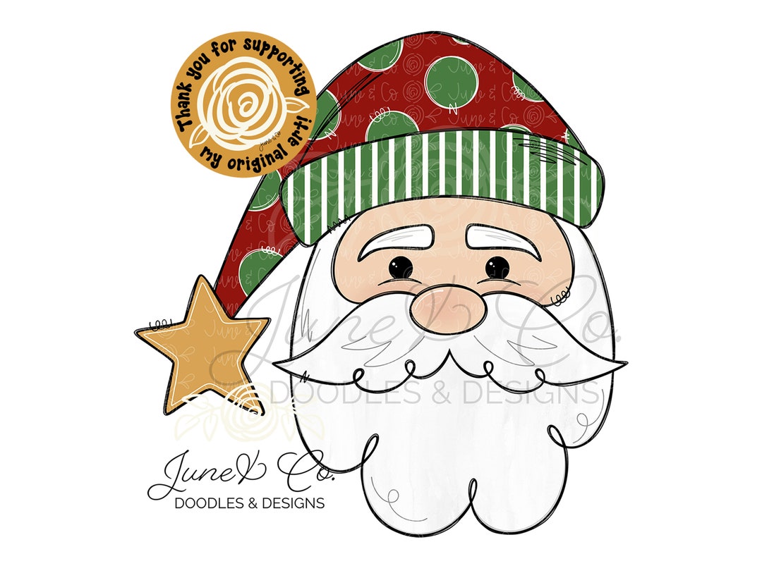 Whimsical Santa PNG Christmas Holiday Sublimation File St. Nick Shirt ...