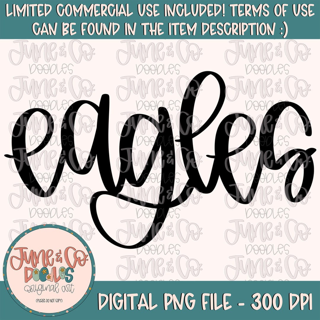 Eagles Mascot Lettering PNG Team Spirit Sublimation File Sports Team ...