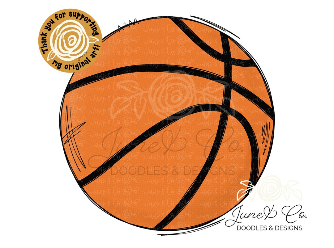 Basketball Sketch PNG Basketball Doodle Sublimation File - Etsy