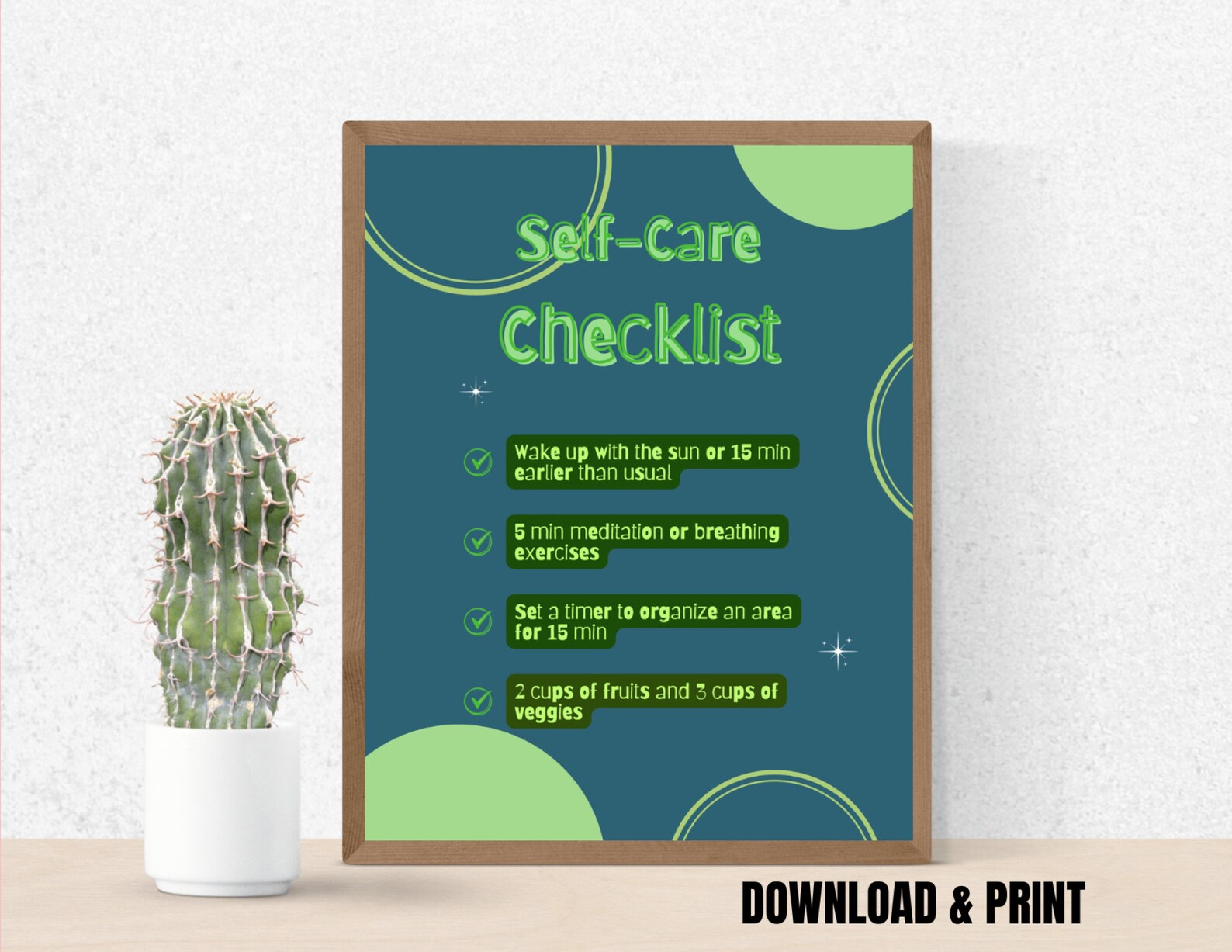 Self-care Checklist, Printable Poster, Self-care Checklist Printable ...
