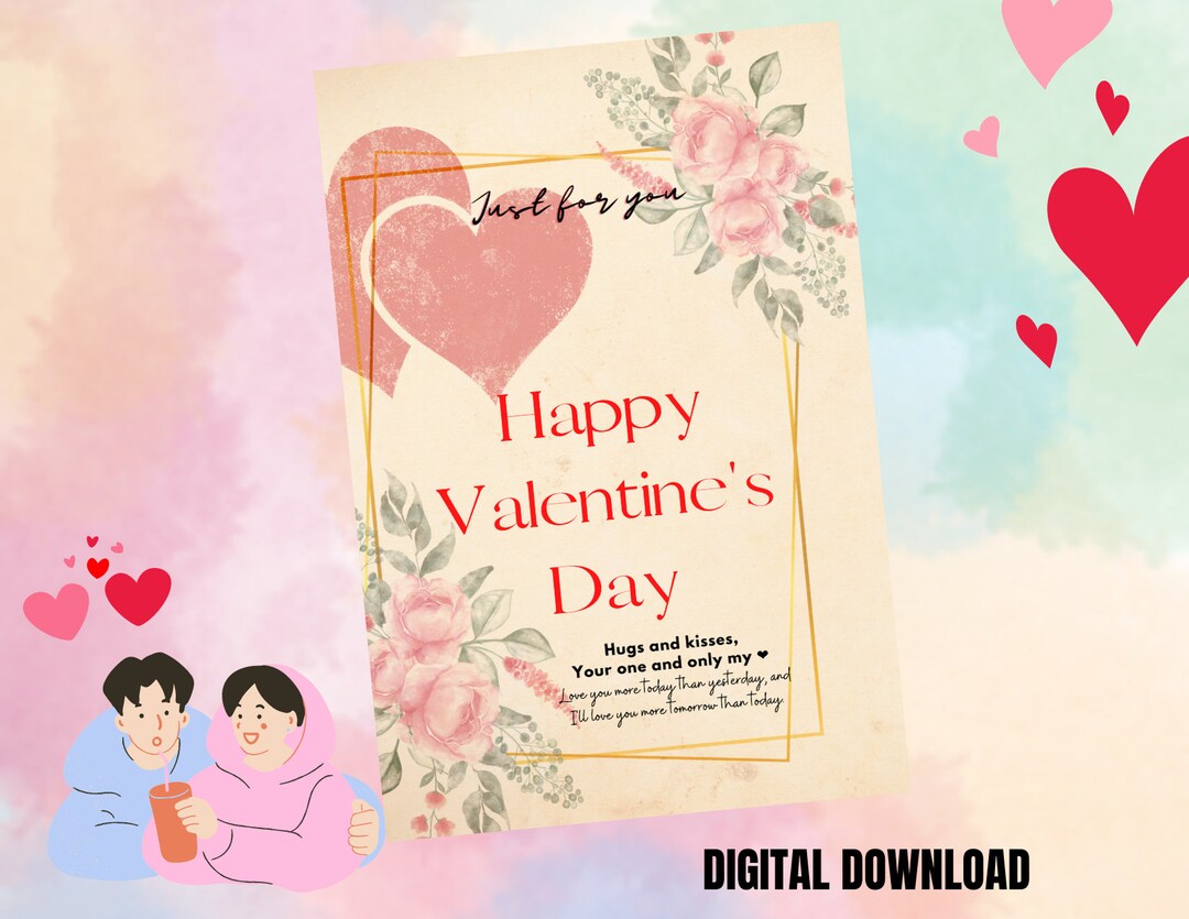 Printable Valentine's Day Greeting Card, Downloadable Card, Special One ...