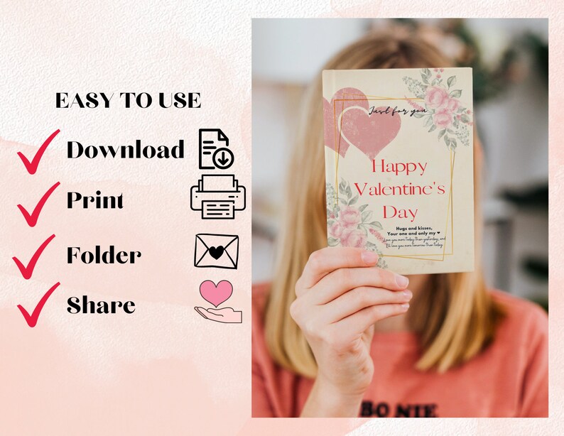 Printable Valentine's Day Greeting Card, Downloadable Card, Special One ...
