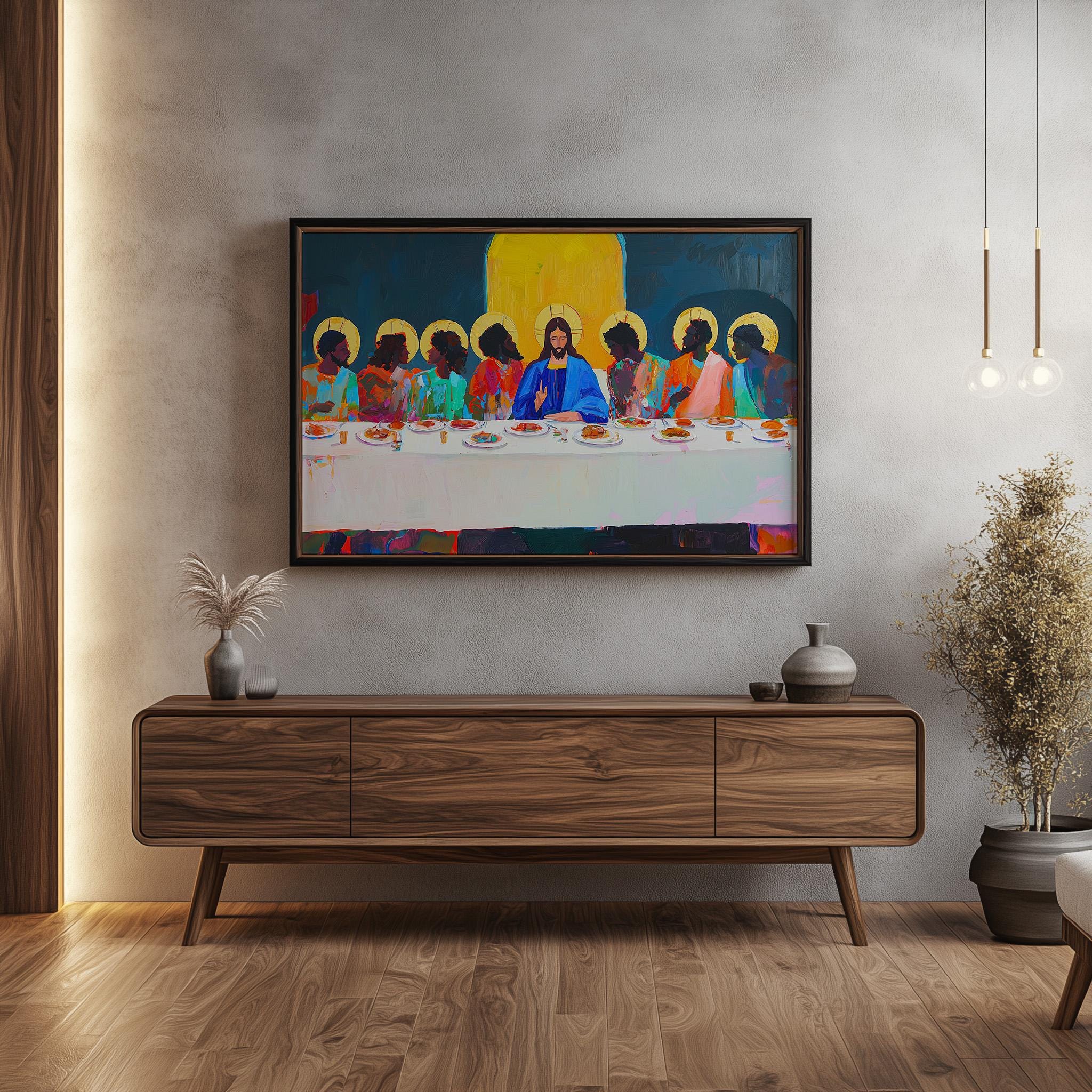 Last Supper Wall Art | Religious Christian Art | Modern Abstract Decor ...