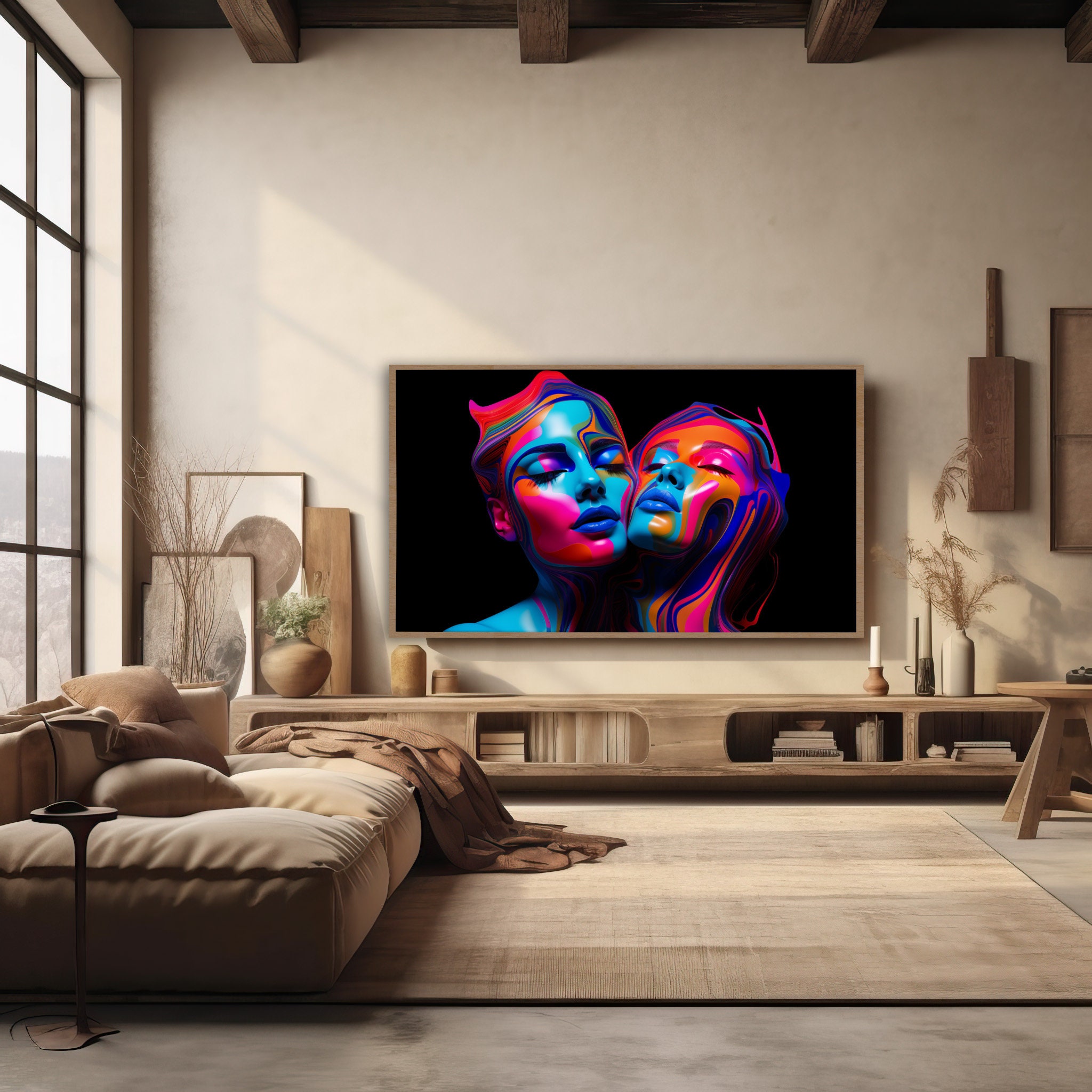 Modern TV Frame Art 3840x2160 4K Instant Download Samsung the Frame Art ...