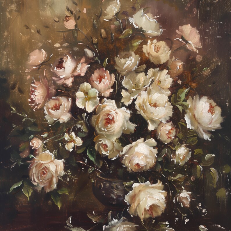 Rustic Still Life Painting Wall Art Printable Neutral Farmhouse Wall ...