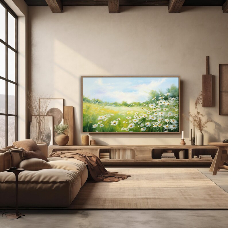 Spring TV Frame Art | 3840x2160 4K Instant Download | Flower Landscape ...