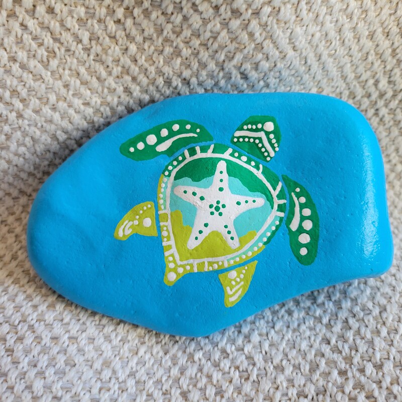 Painted Rock Turtle - Etsy