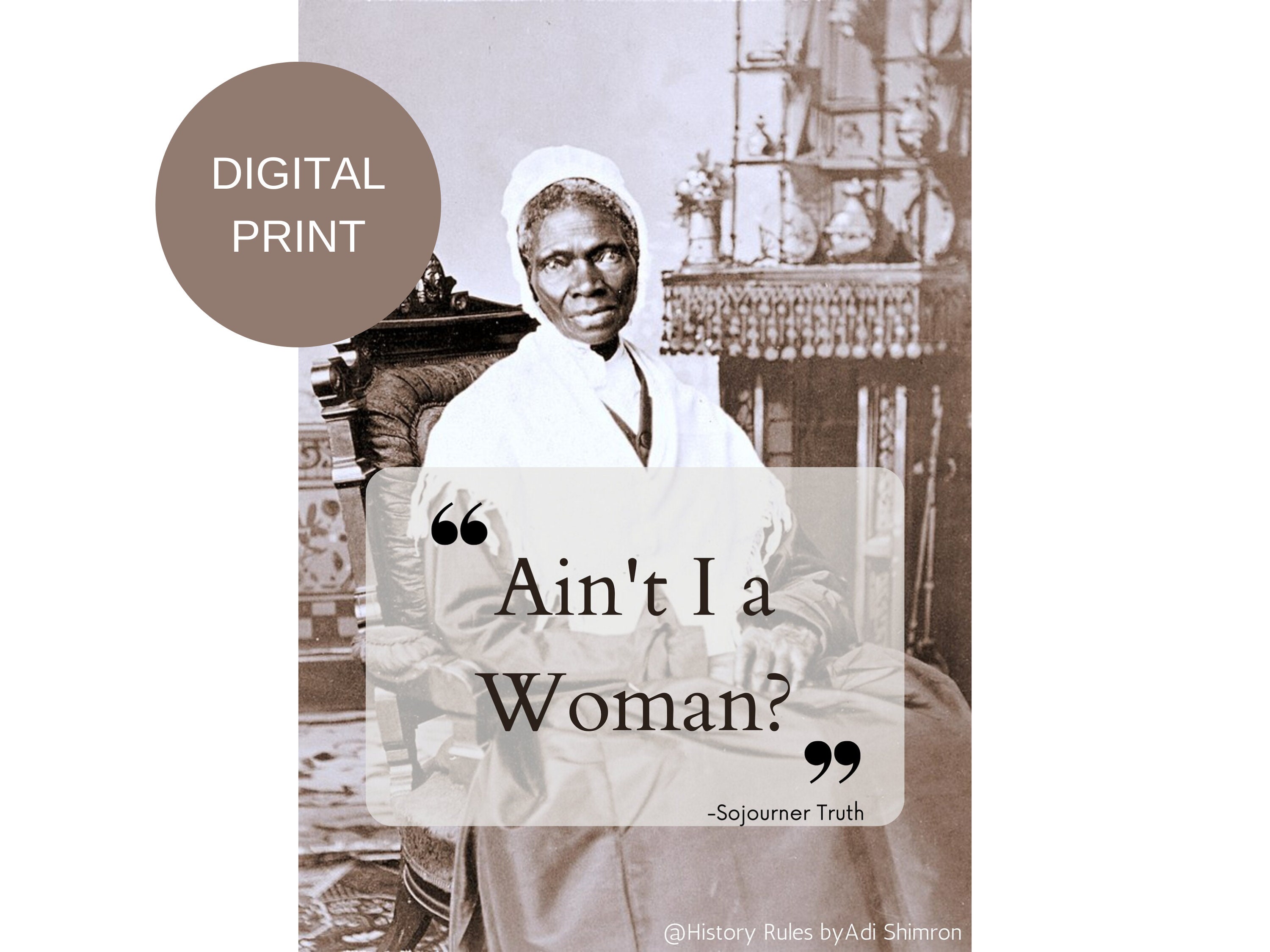 Sojourner Truth Ain't I a Woman Black History - Etsy Israel