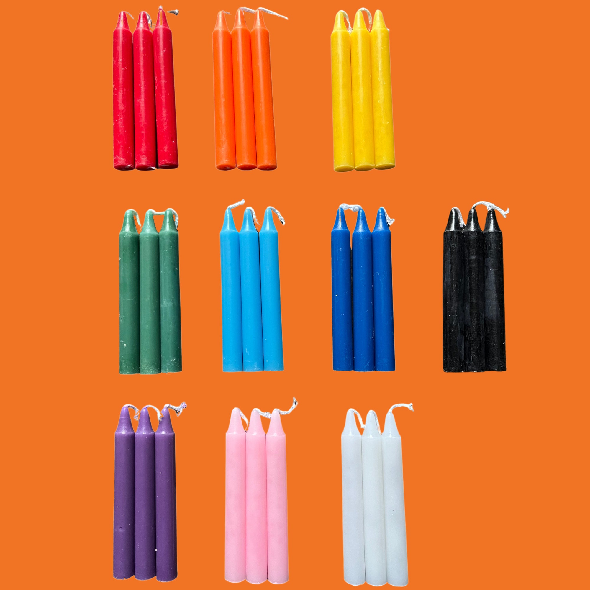 4 Chime Candles Pack of 10 Mini Chime Candles Spell Candles 1 of Each ...