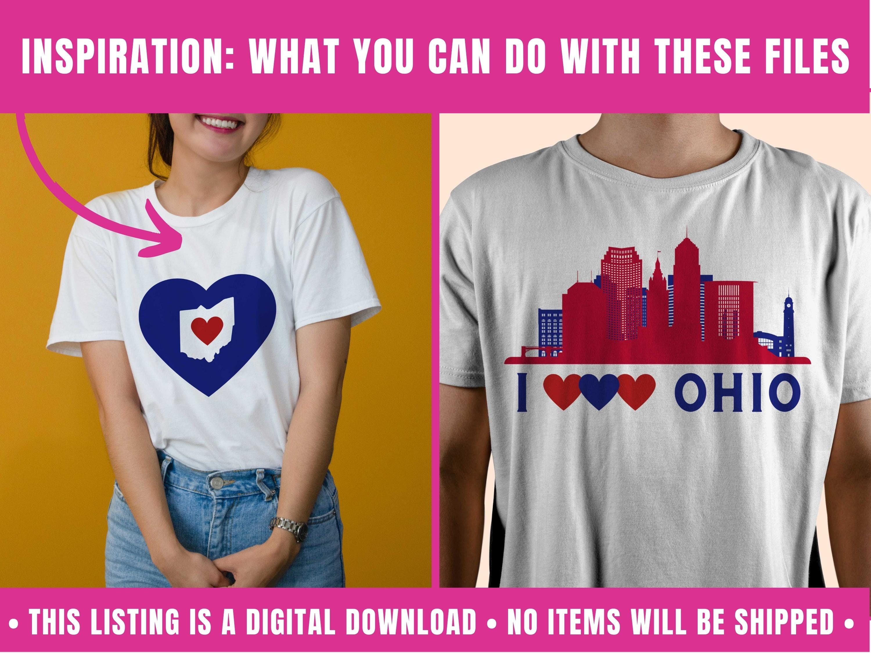 Ohio State SVG Bundle With State of Ohio Svg for Cricut, I Love Ohio ...