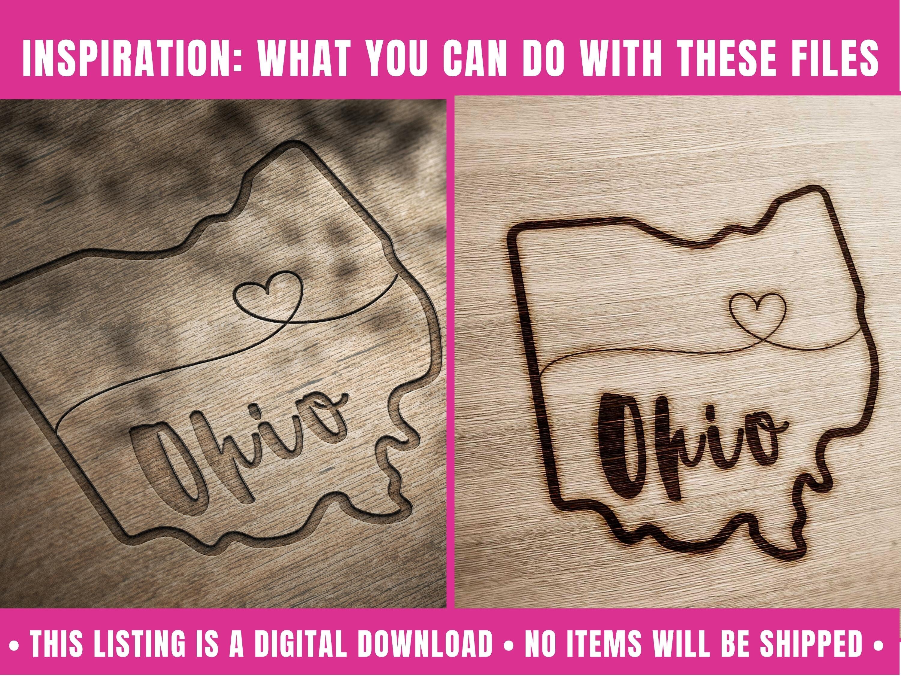 Ohio State SVG Bundle With State of Ohio Svg for Cricut, I Love Ohio ...