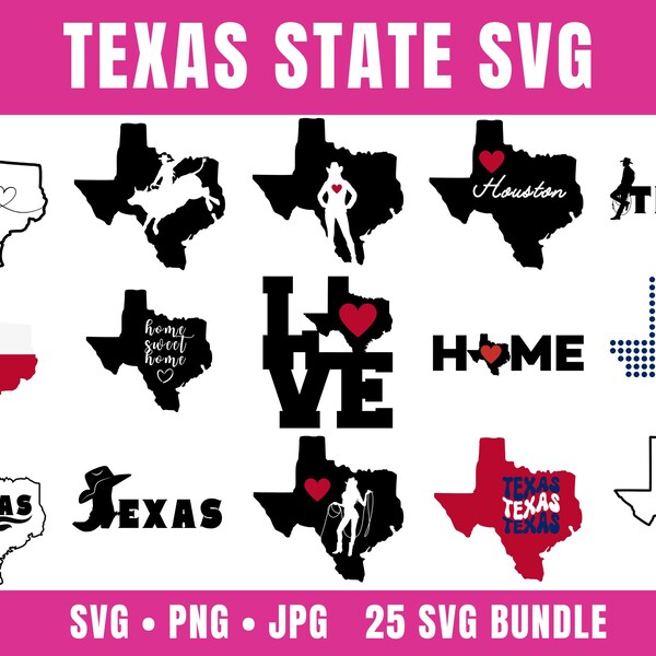 Texas Svg - Etsy