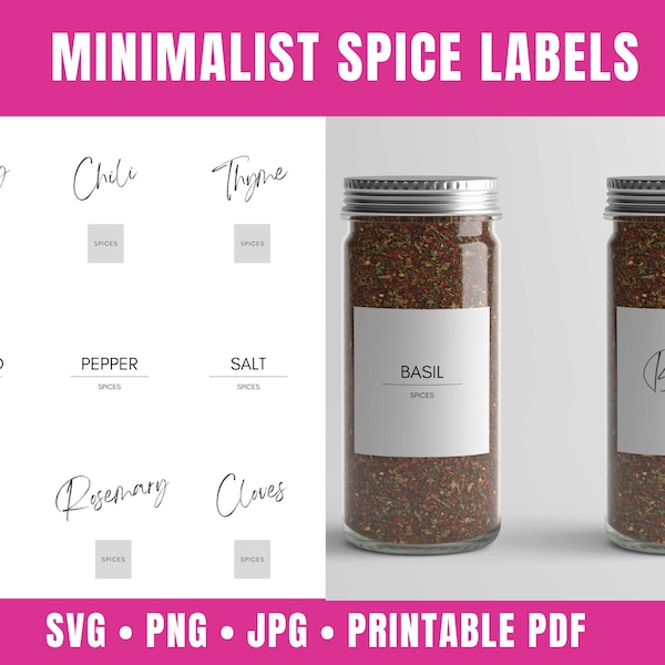 Spice Label Template - Etsy