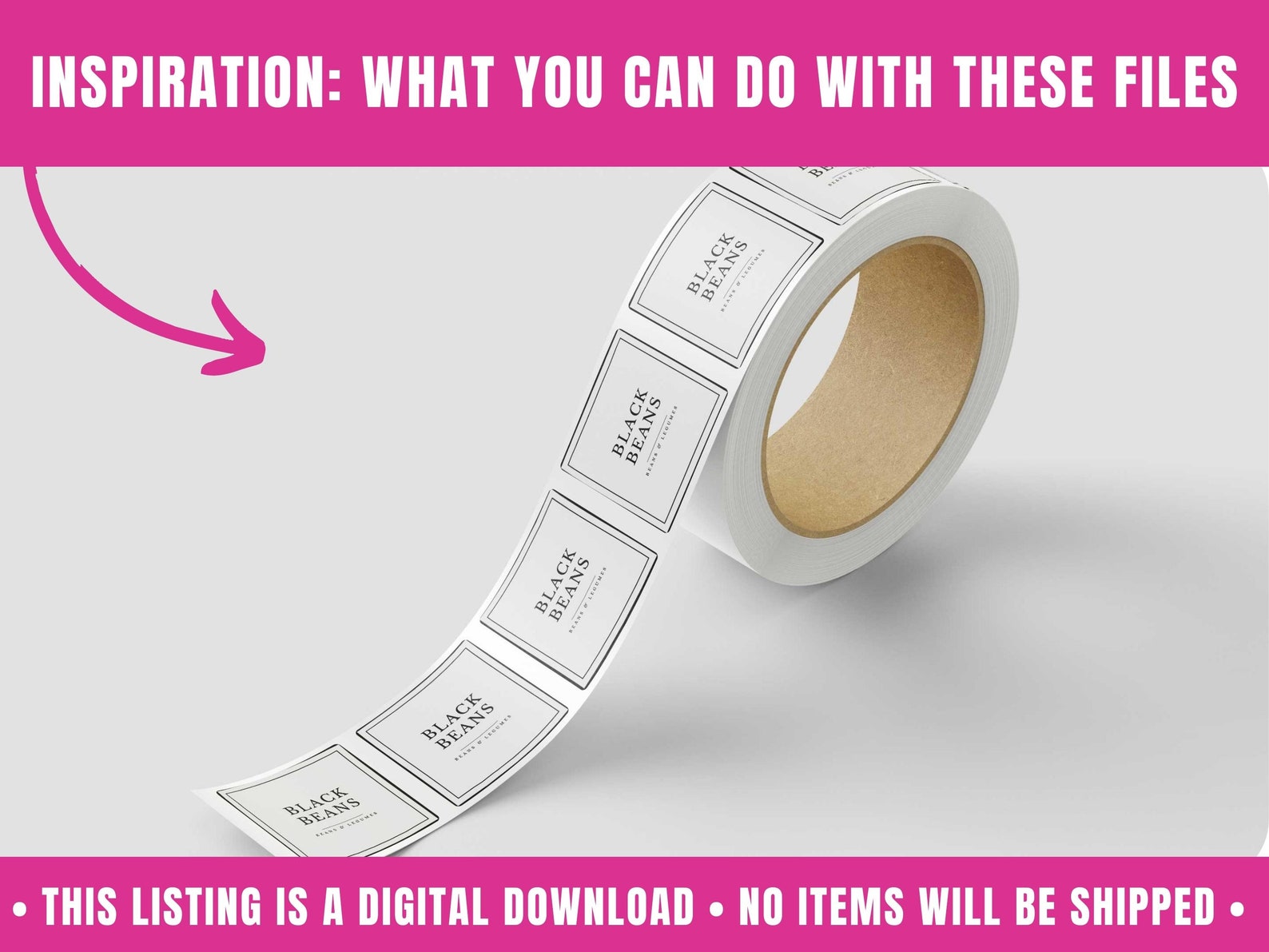 Printable Pantry Labels Template With 100 Square Labels for Pantry ...