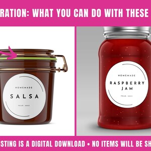 Mason Jar Labels Template With 50 Editable Jar Labels for Canning ...