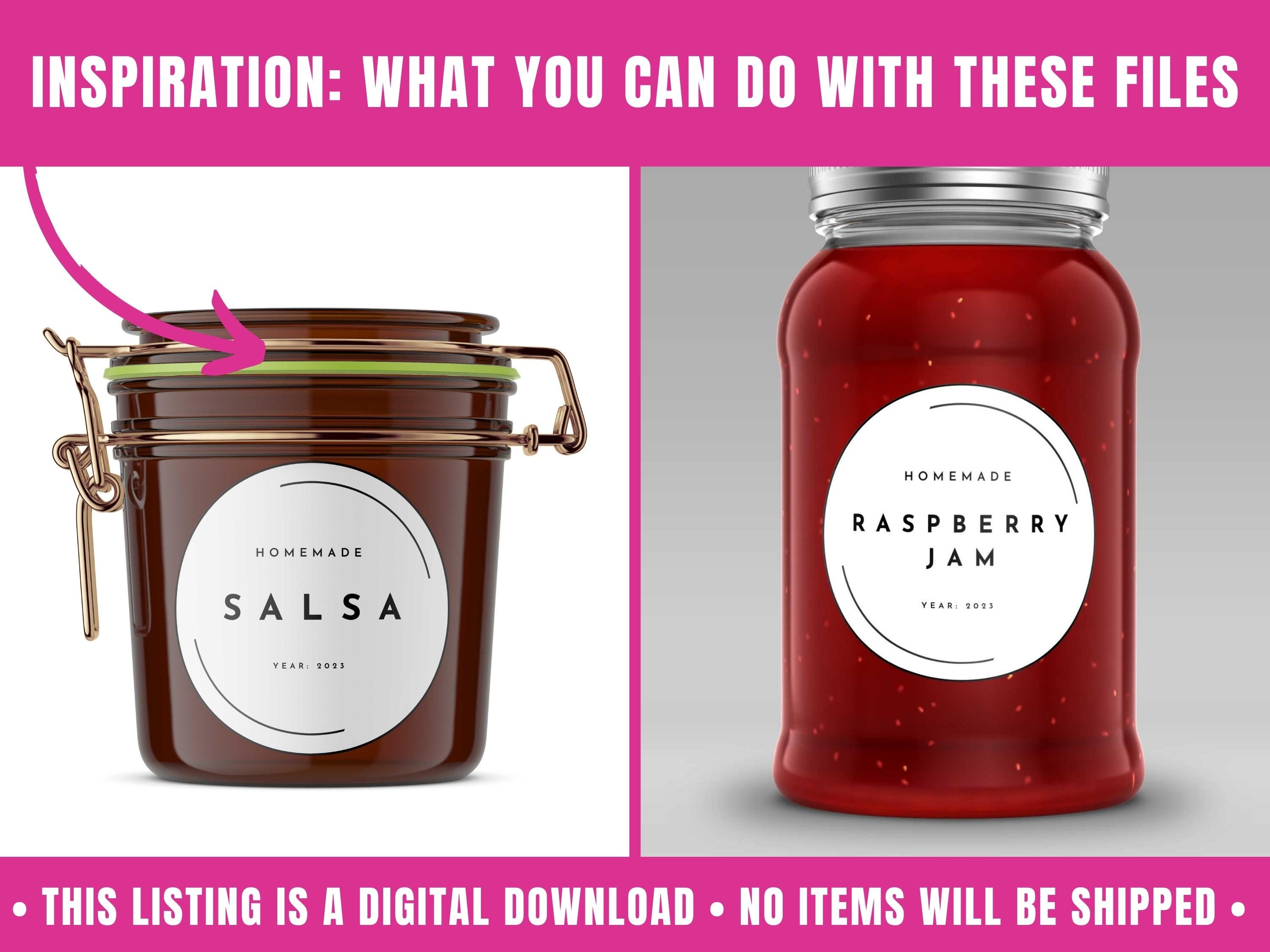 Mason Jar Labels Template With 50 Editable Jar Labels for Canning ...