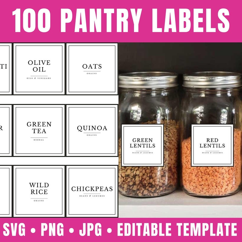 Pantry Labels - Etsy
