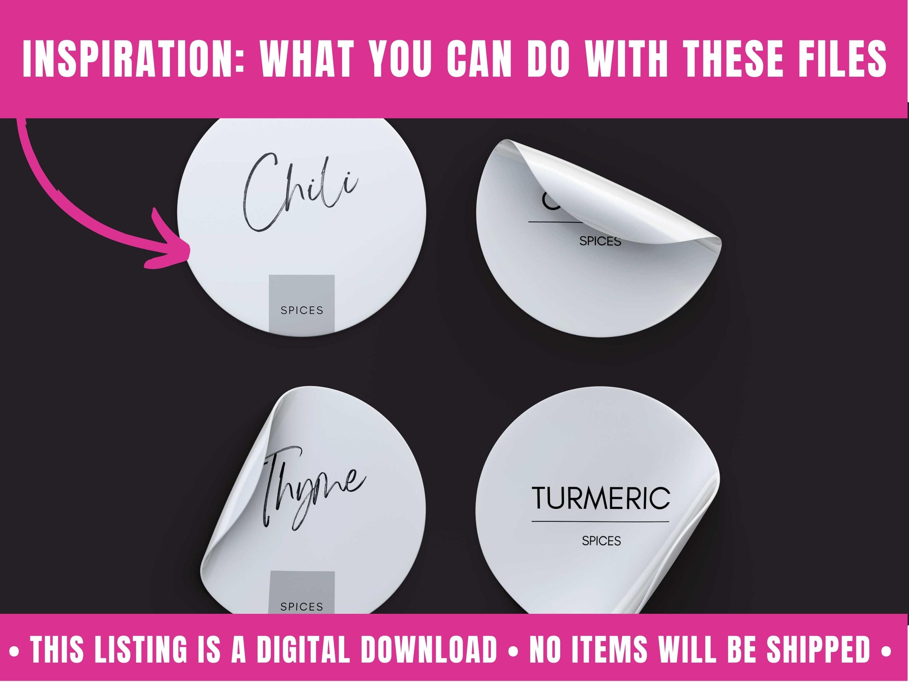 Minimalist Spice Labels Template With 40 Printable Spice Labels ...