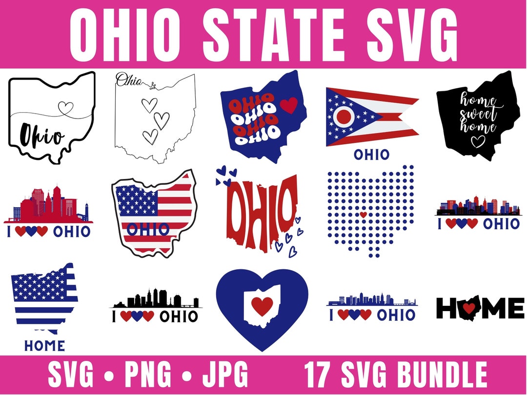 Ohio State SVG Bundle With State of Ohio Svg for Cricut I - Etsy
