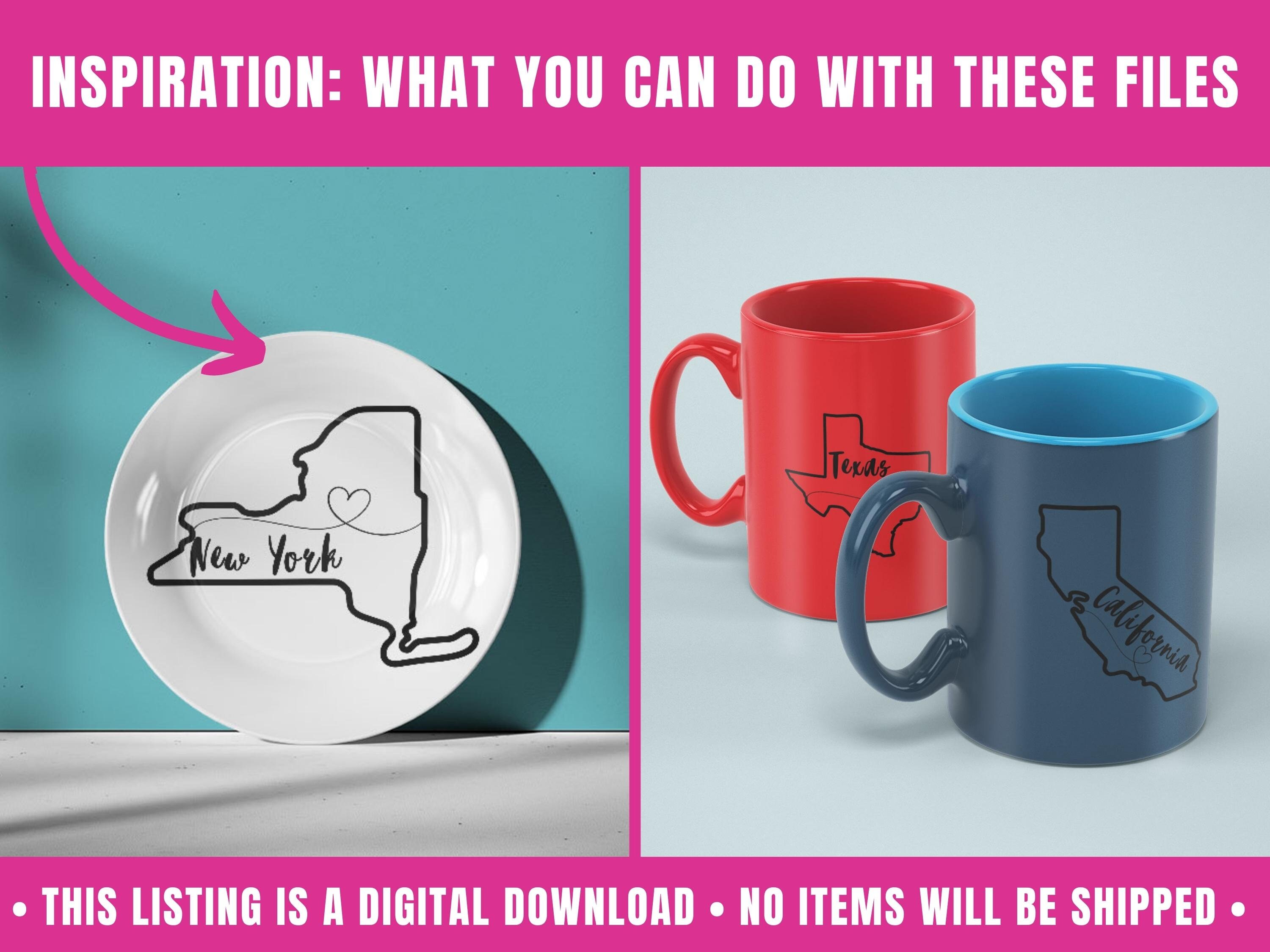 State SVG Files Bundle, State Svg for Cricut, State Outline Svg, State ...