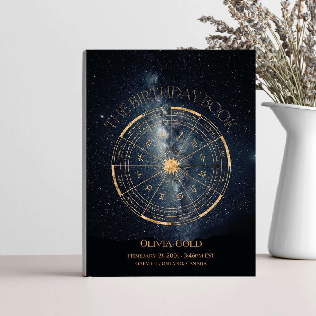 Personalized Astrology Birth Chart Book – Unique Birthday Gift – Truly ...