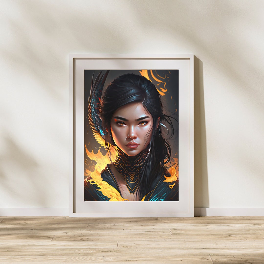 Zodiac Sign Wall Art - Scorpio Asian Girl Phoenix Rising - Girls ...