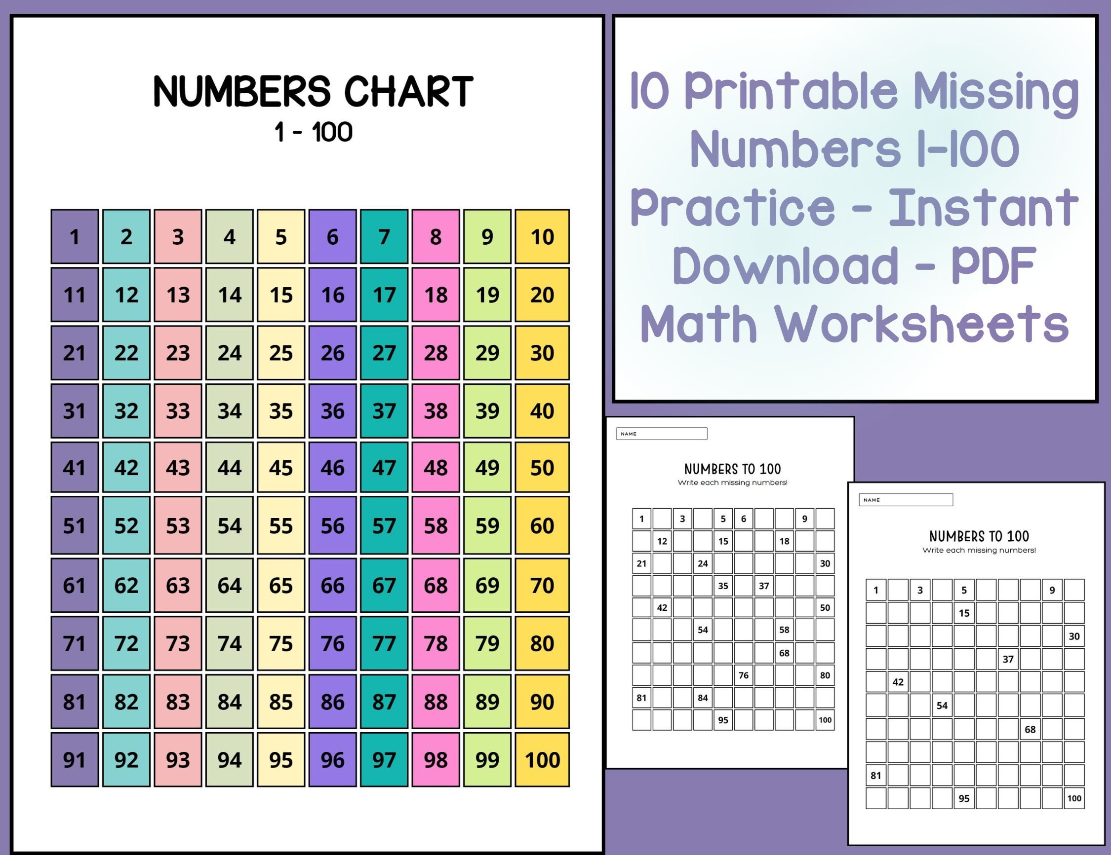 Hojas De Trabajo De Suma De Números Faltantes