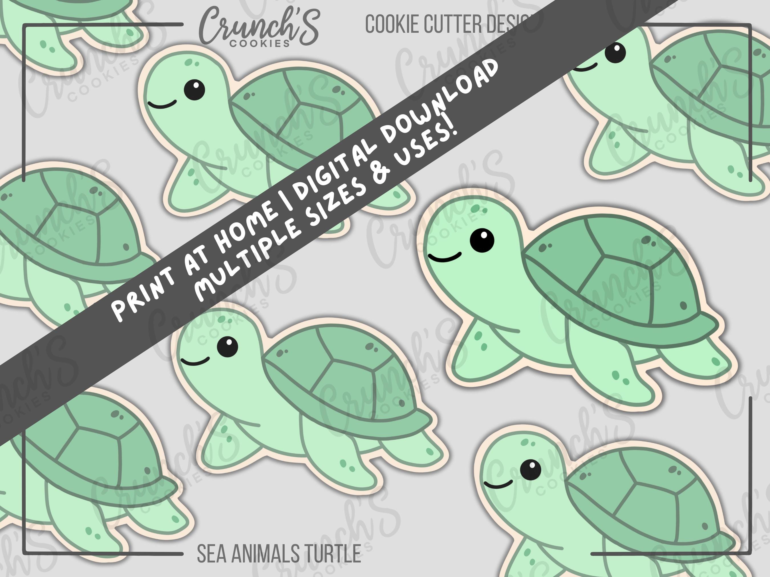 Turtle Cookie Cutter | STL & PNG Files | Sea Animal Cookie Cutters ...