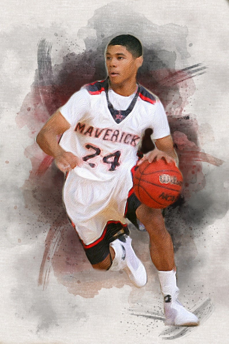 Custom Sports Portrait Painting High School Sports Portrait - Etsy