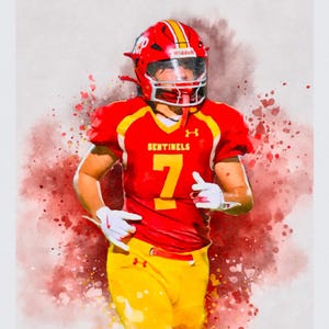 Custom Sports Portrait: Digital Watercolor Painting (digital Download ...