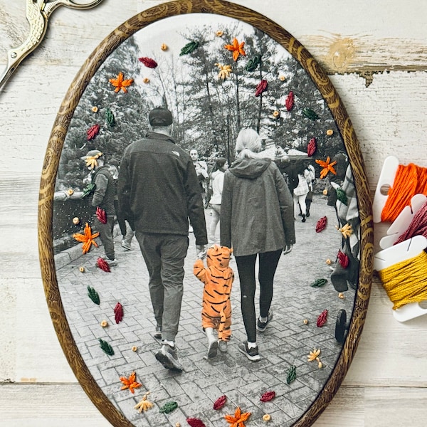 Custom Embroidery Hoop Photo - Etsy