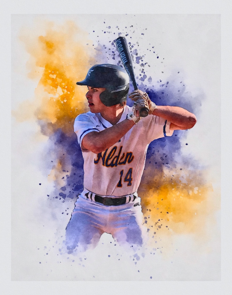 Custom Sports Portrait Painting, High School Sports Portrait, Soccer ...