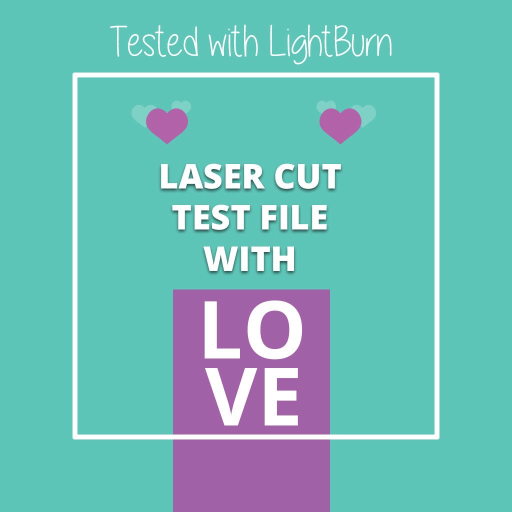 Laser Test Card With Heart Optimize Your Laser Projects With Our Laser ...