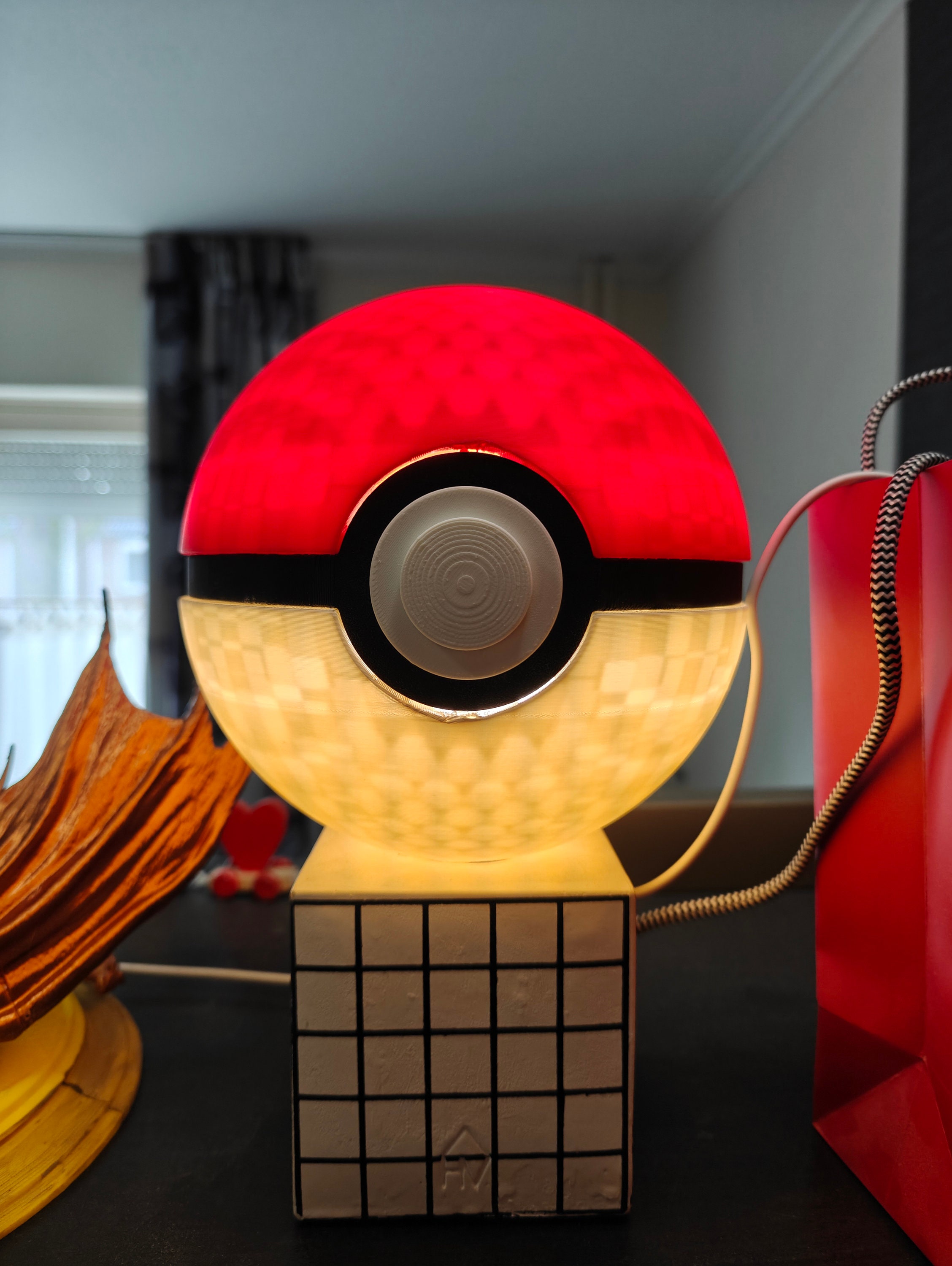 Pokéball Statue Lamp - Etsy UK