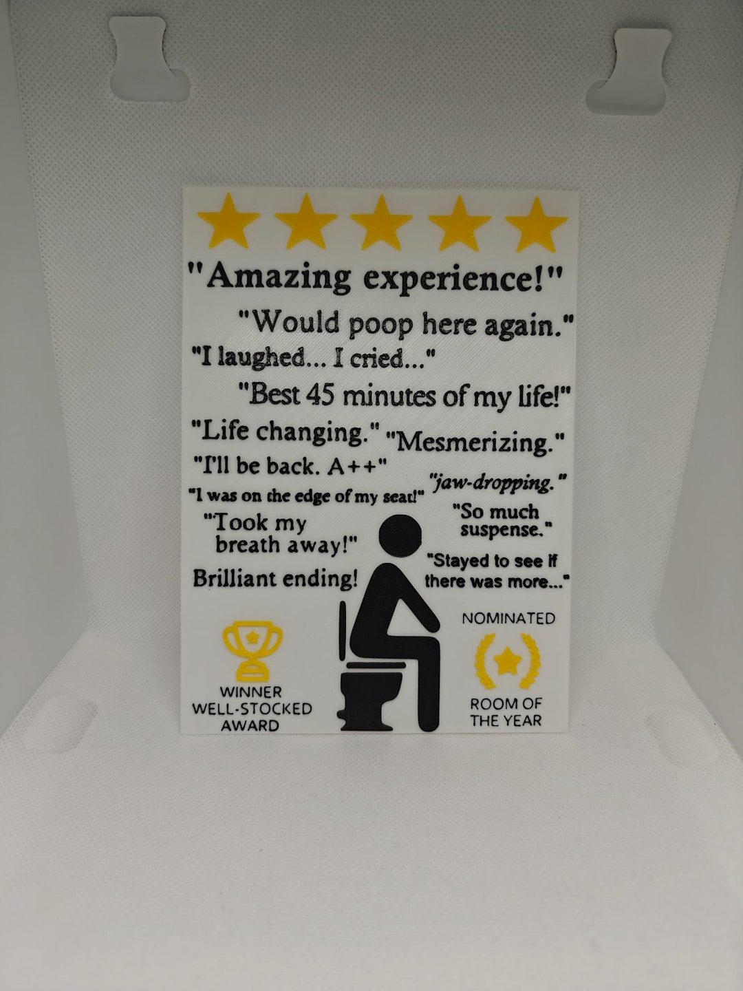 WC Review Sign for Your Toilet and Bathroom as Funny Decoration, WC ...