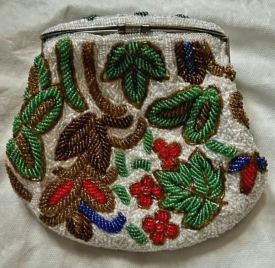 Unique Vintage Beaded Bag Chain Handles - Etsy