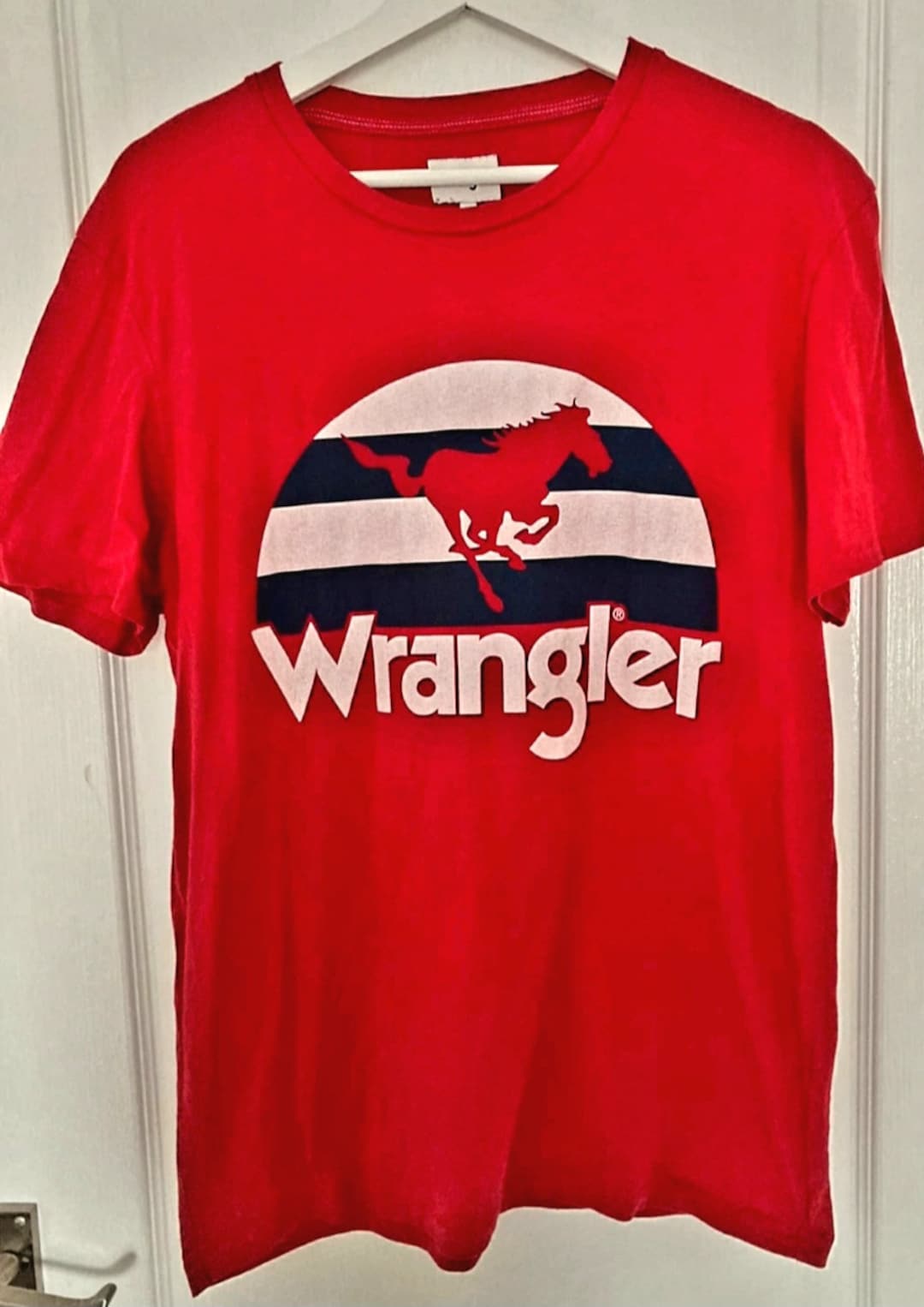 Vintage Red Wrangler T Shirt Horse Mens Size M - Etsy