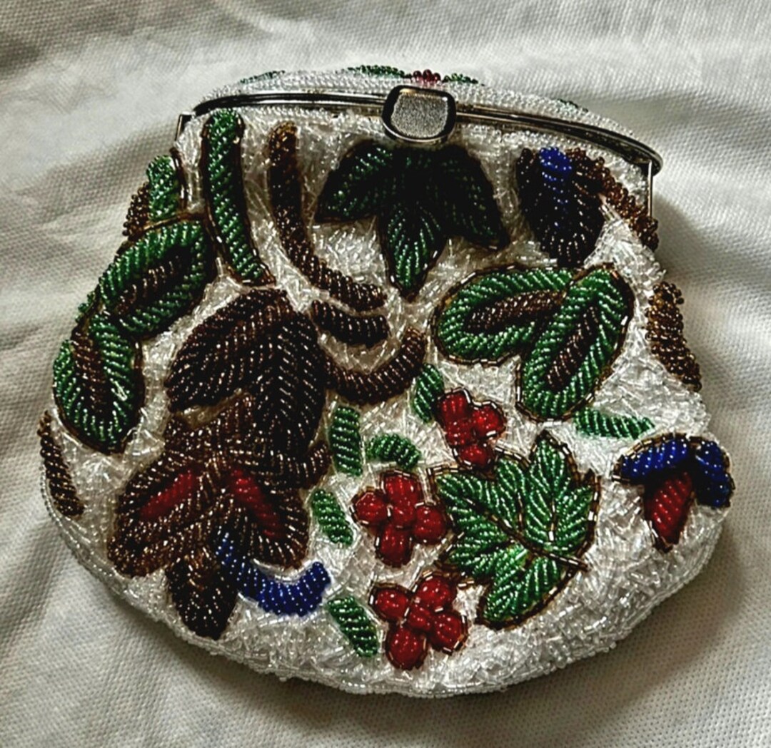 Unique Vintage Beaded Bag Chain Handles - Etsy