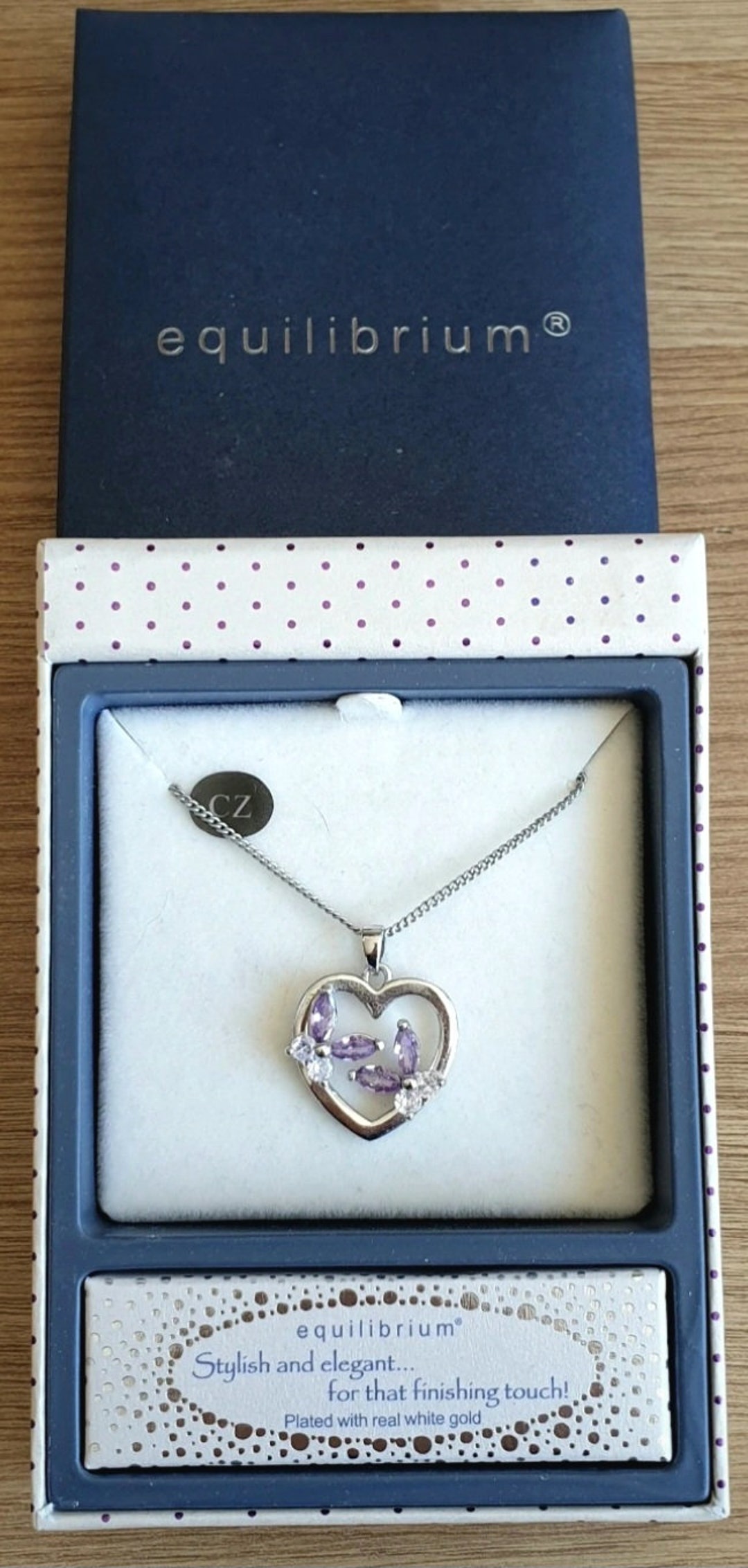 Equilibrium White Gold Plated Heart and Butterfly Necklace - Etsy