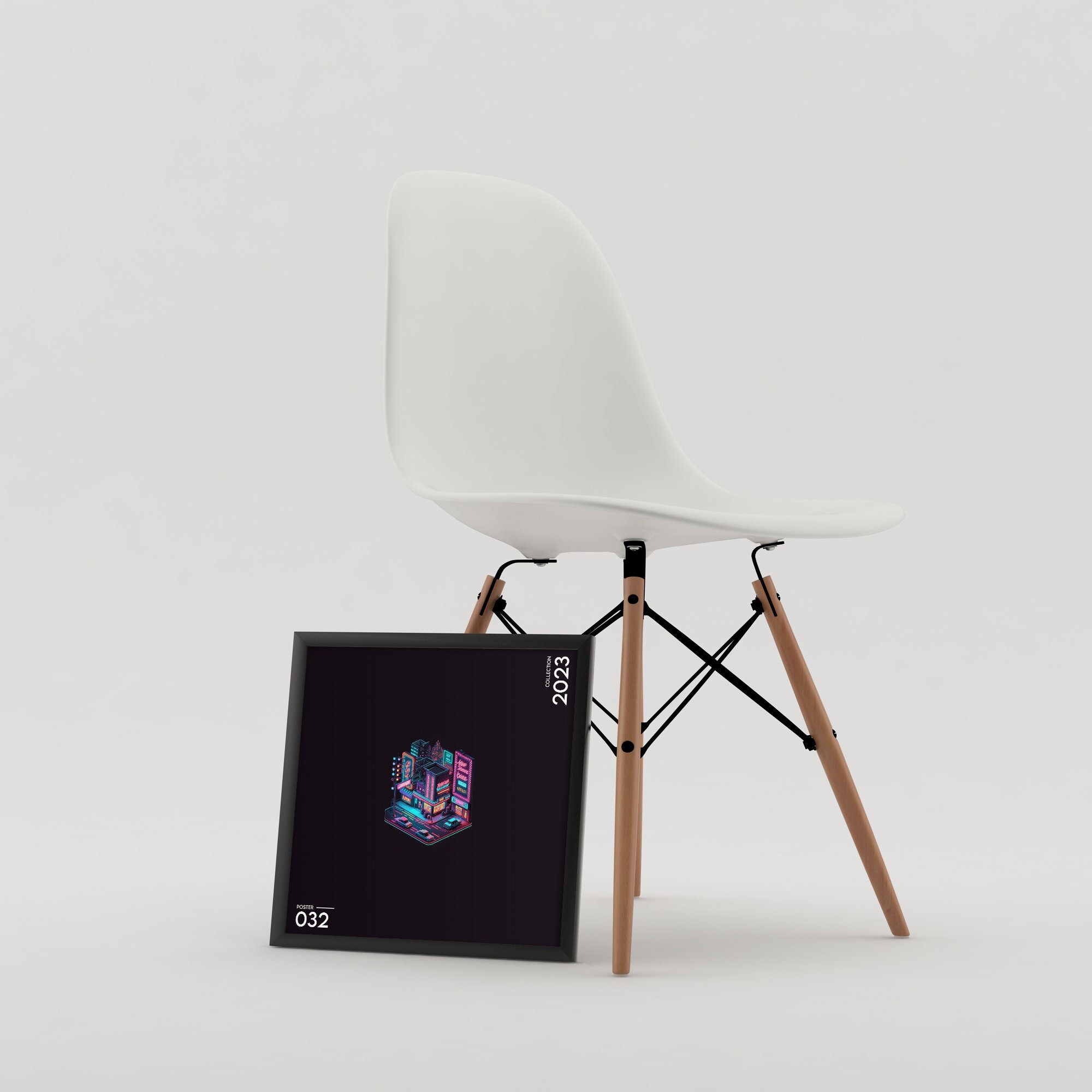 Neon Street View Pixel Art - Retro Urban Crossing Scene - Etsy