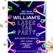 Laser Quest Birthday Party Invitation Template Templett File Design ...