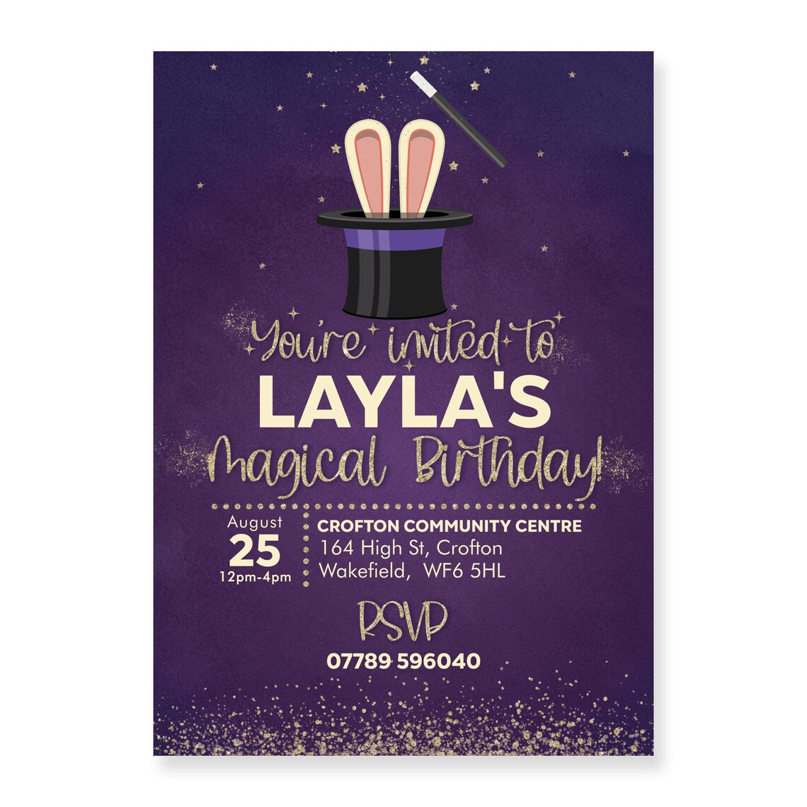 Kids Magic Birthday Party Invitation Template - Templett File ...