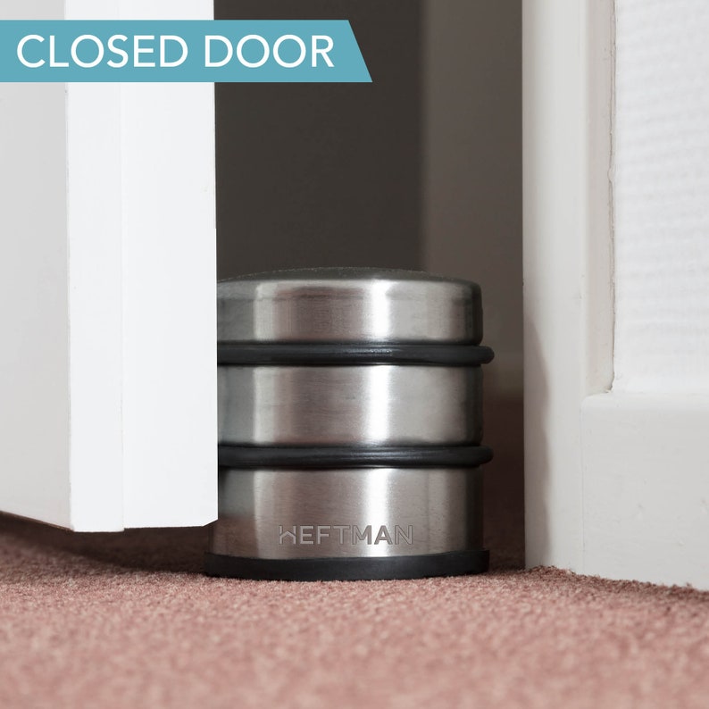 Chrome Doors Stops - 2 Pack Metal Door Stop Heavy Duty Stainless Steel ...