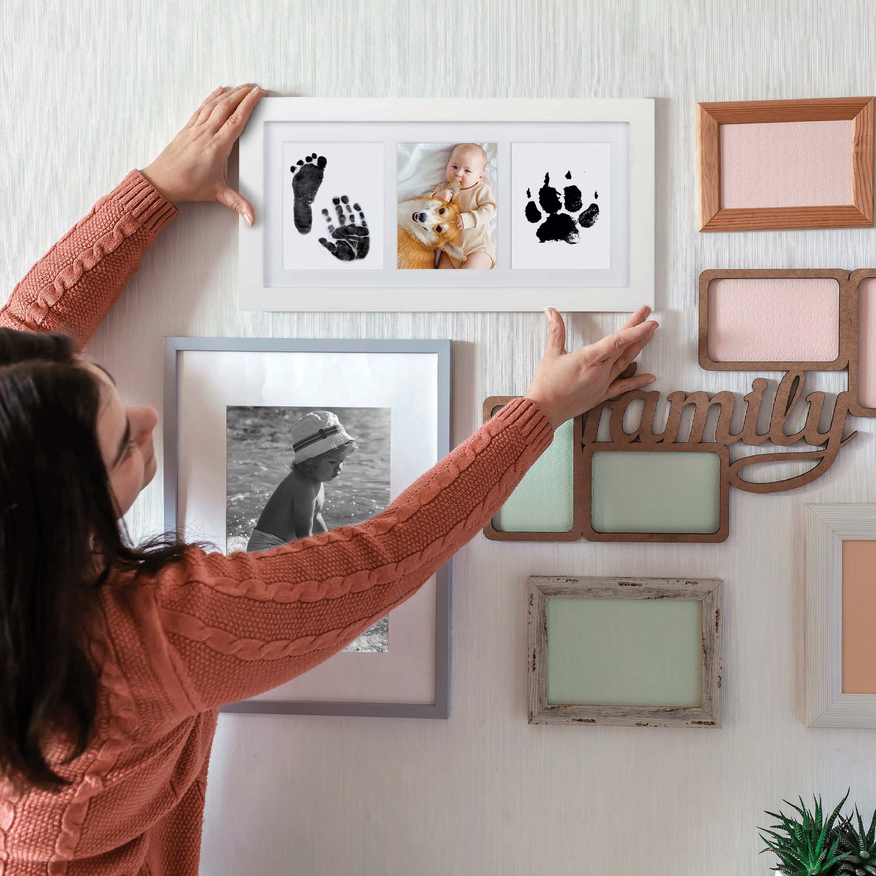 Baby Handprint & Footprint Photo Frame Kit Newborn Boys Girls - Etsy