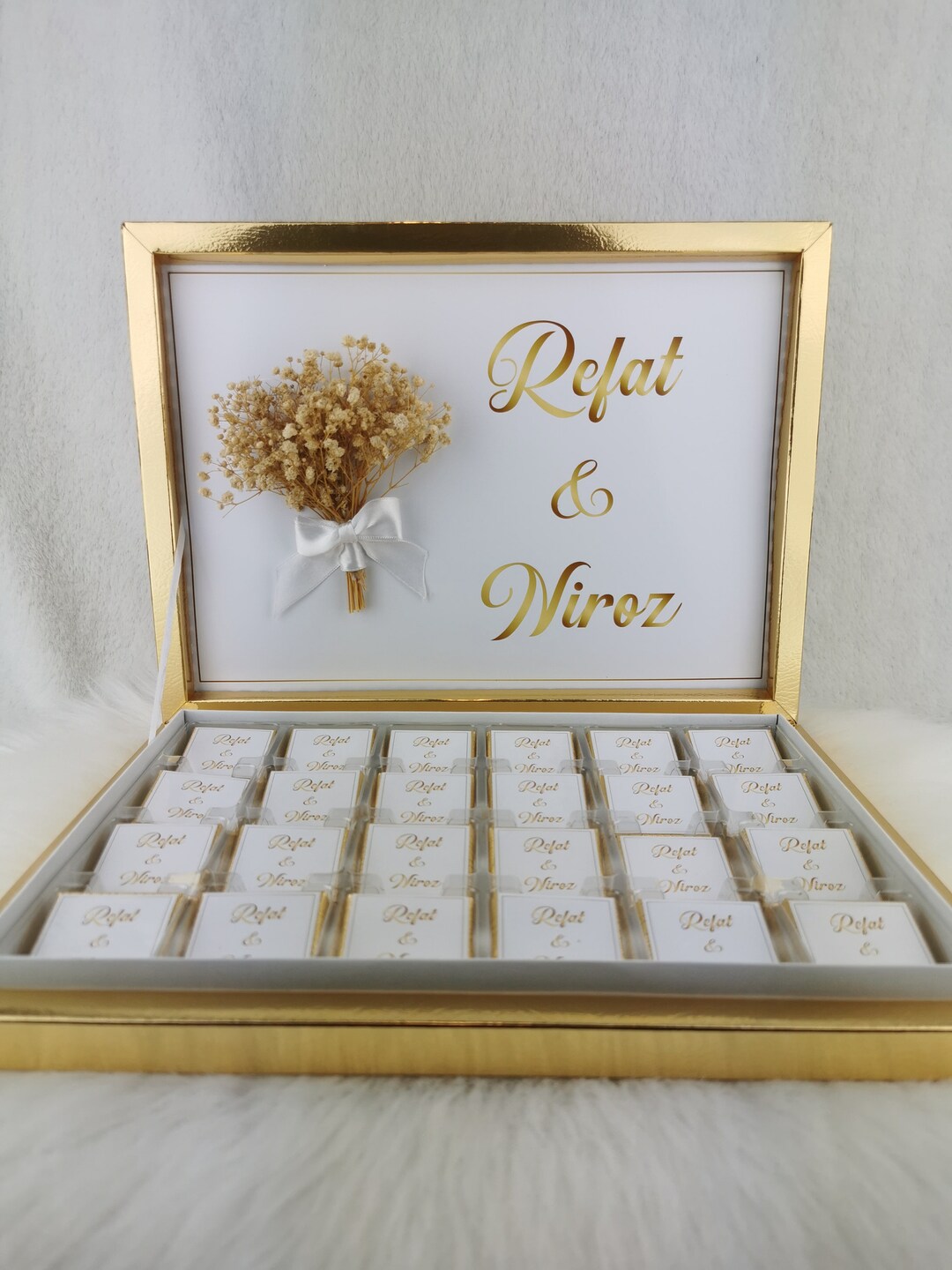 Chocolate Box With Labels / Personalized Chocolate - Etsy
