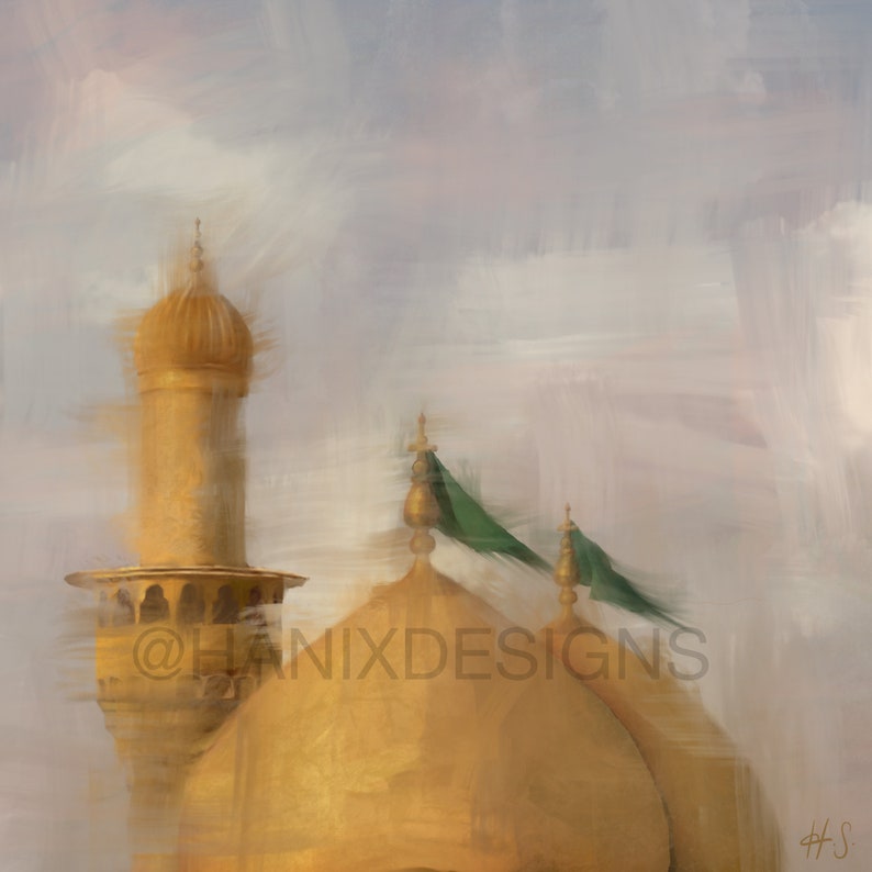 Abstract Ver. the Shrine of Imam Musa Al-kadhim, Iraq Artwork Mosque ...