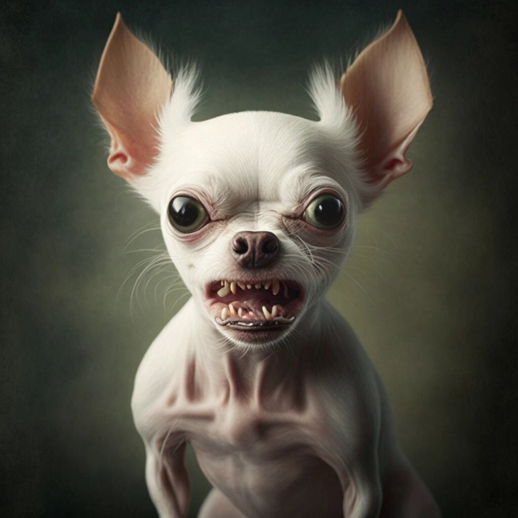 Badass Chihuahua Scary Art to Decorate Your Space - Etsy