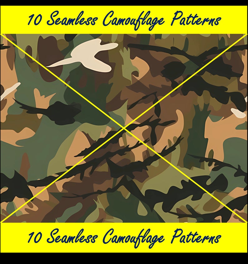 10 Repeatable Camouflage Patterns - Seamless Digital Download for ...