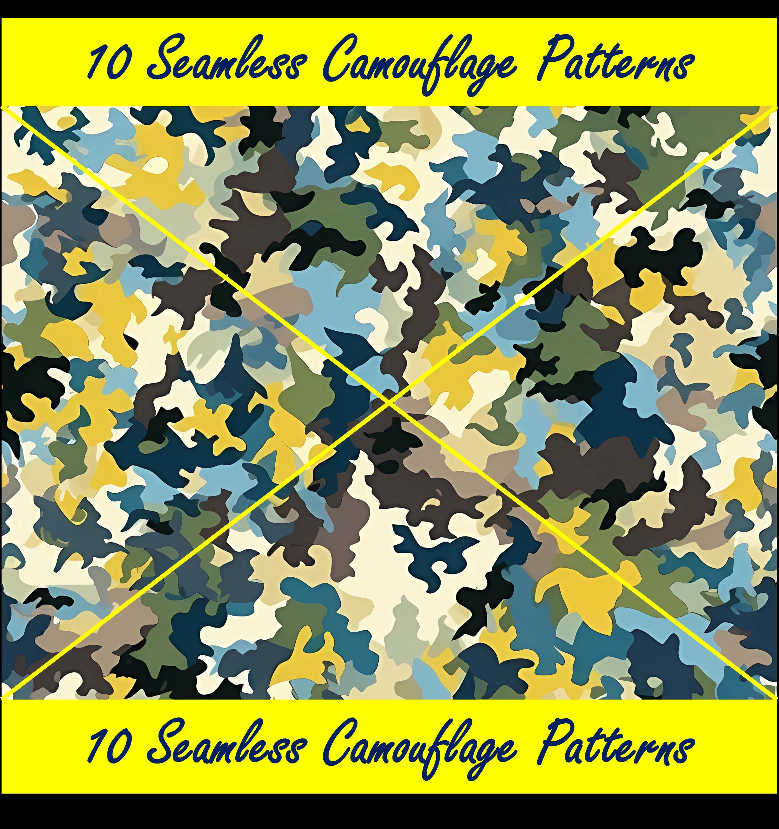 10 Repeatable Camouflage Patterns Seamless Digital Download - Etsy