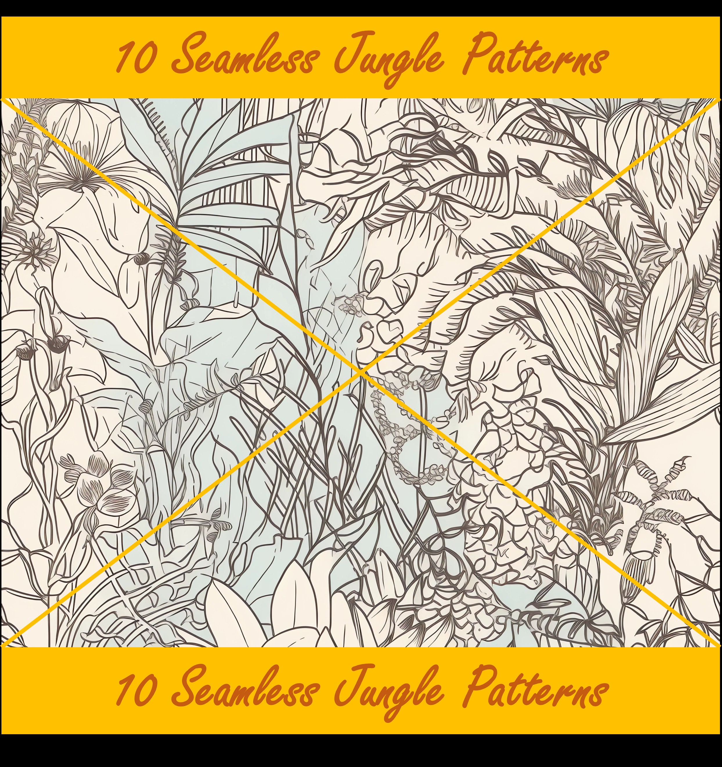 10 Repeatable Jungle Patterns - Seamless Digital Download for Wallpaper ...
